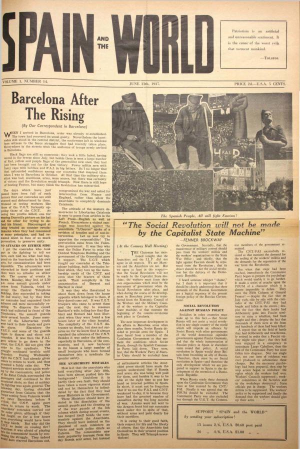 Spain and the World. Vol. 1, no. 14 | libcom.org
